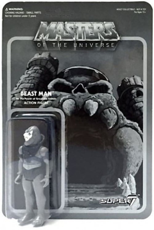 Super7 Reaction Masters of the Universe Grayscale Exclusive Beast Man ...