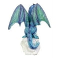 Good Quality Icy Blue Ice Dragon Figurine Statue on Glacier, Fairy Tale ...