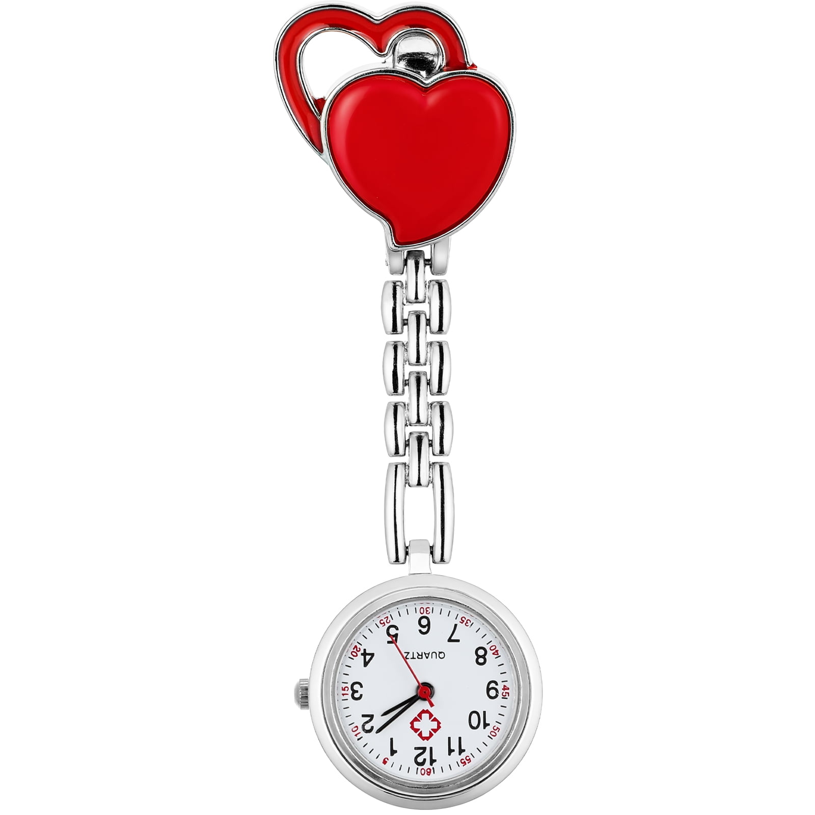 Reloj en forma de corazón Reloj de bolsillo impermeable Reloj colgante ...
