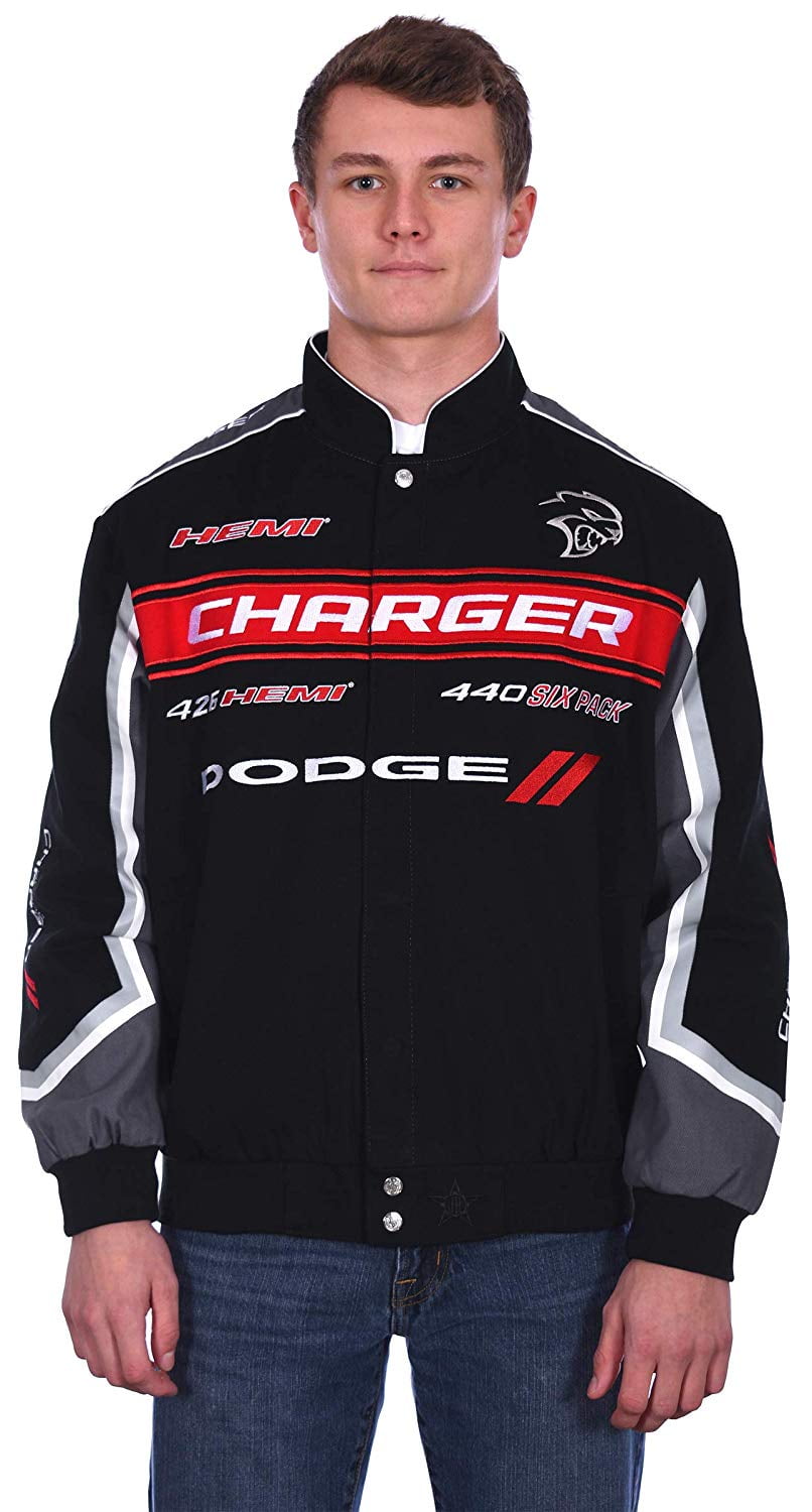 JH Design Group Mens Dodge Charger Embroidered Cotton Twill Jacket ...