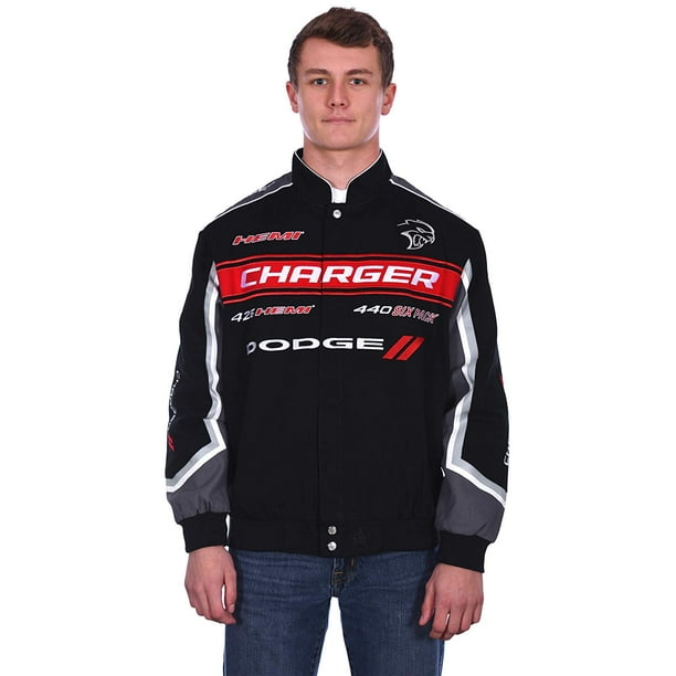 JH Design Group Mens Dodge Charger Embroidered Cotton Twill Jacket ...
