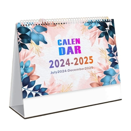 2024-2025 Desk Calendar Standing Flip Desktop Calendar 2024-2025 ...