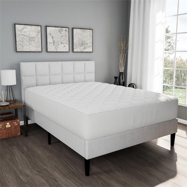 Lavish Home 84-TEX4001K Padded Mattress Cover - 100 Percent Cotton King ...