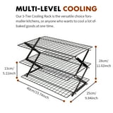 YOYTOO 3 Tier Cooling Racks for Baking Cookies, Collapsible Wire Baking ...