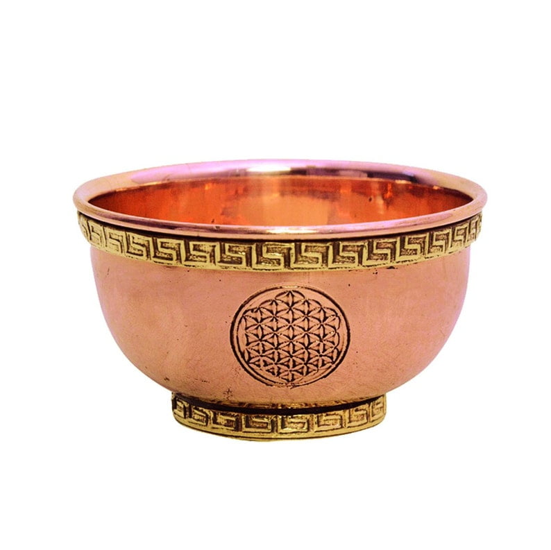 Flower Of Life Copper Smudge Burners | Altar Offering Bowl for Smudging ...