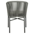 SAFAVIEH Matteo Stackable Outdoor Patio Rope Chair, Grey, Set of 2 ...
