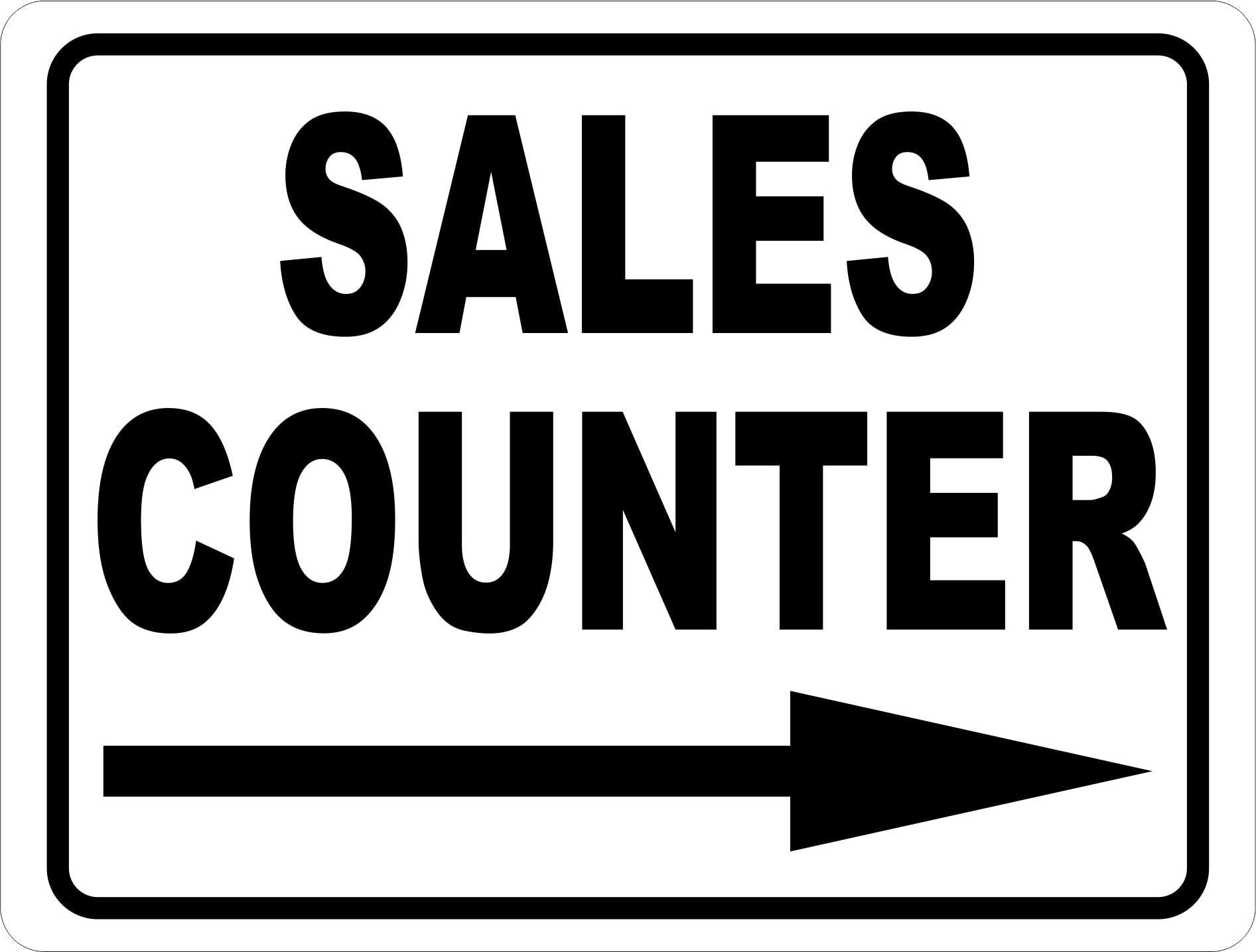 Sales Counter With Directional Arrow Sign - Walmart.com