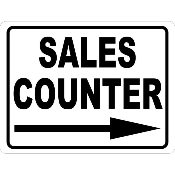 Sales Counter With Directional Arrow Sign - Walmart.com