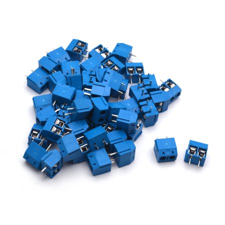 50pcs 2Pin PCB Mount Power Screw Terminal Block Connector 5.08mm Pitch ...