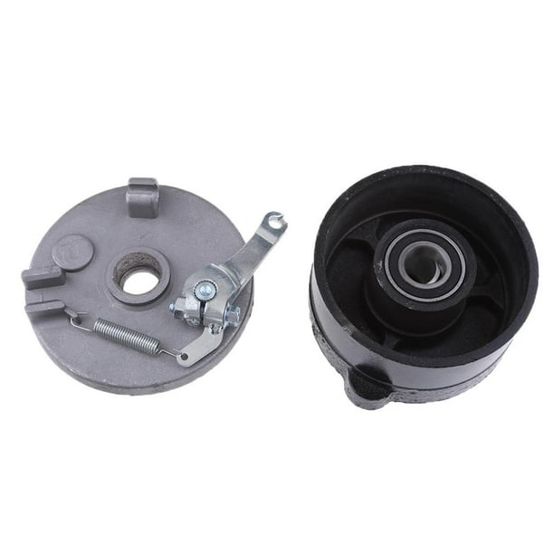 2pcs 3 Stud Drum Brake Housing Wheel Hub w/ Shoes 110cc 125cc Quad Left ...