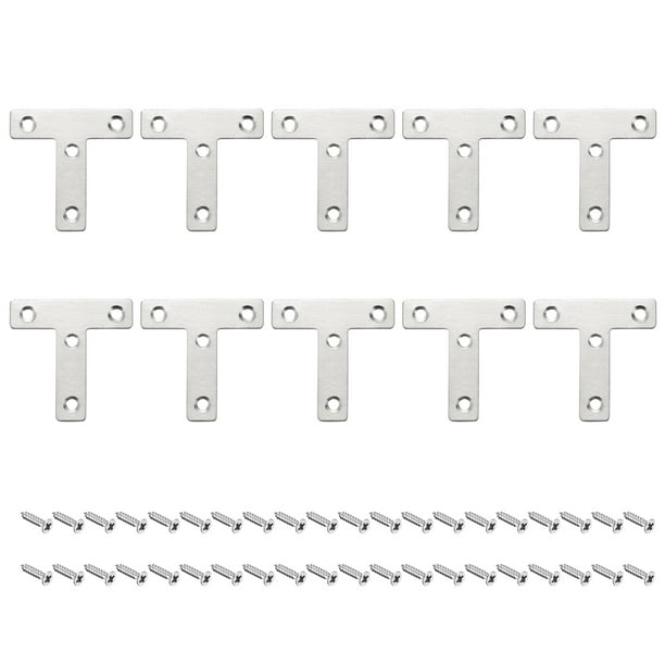T Shape Bracket, 60x60x1mm Stainless Steel Mending Plates for Joint ...