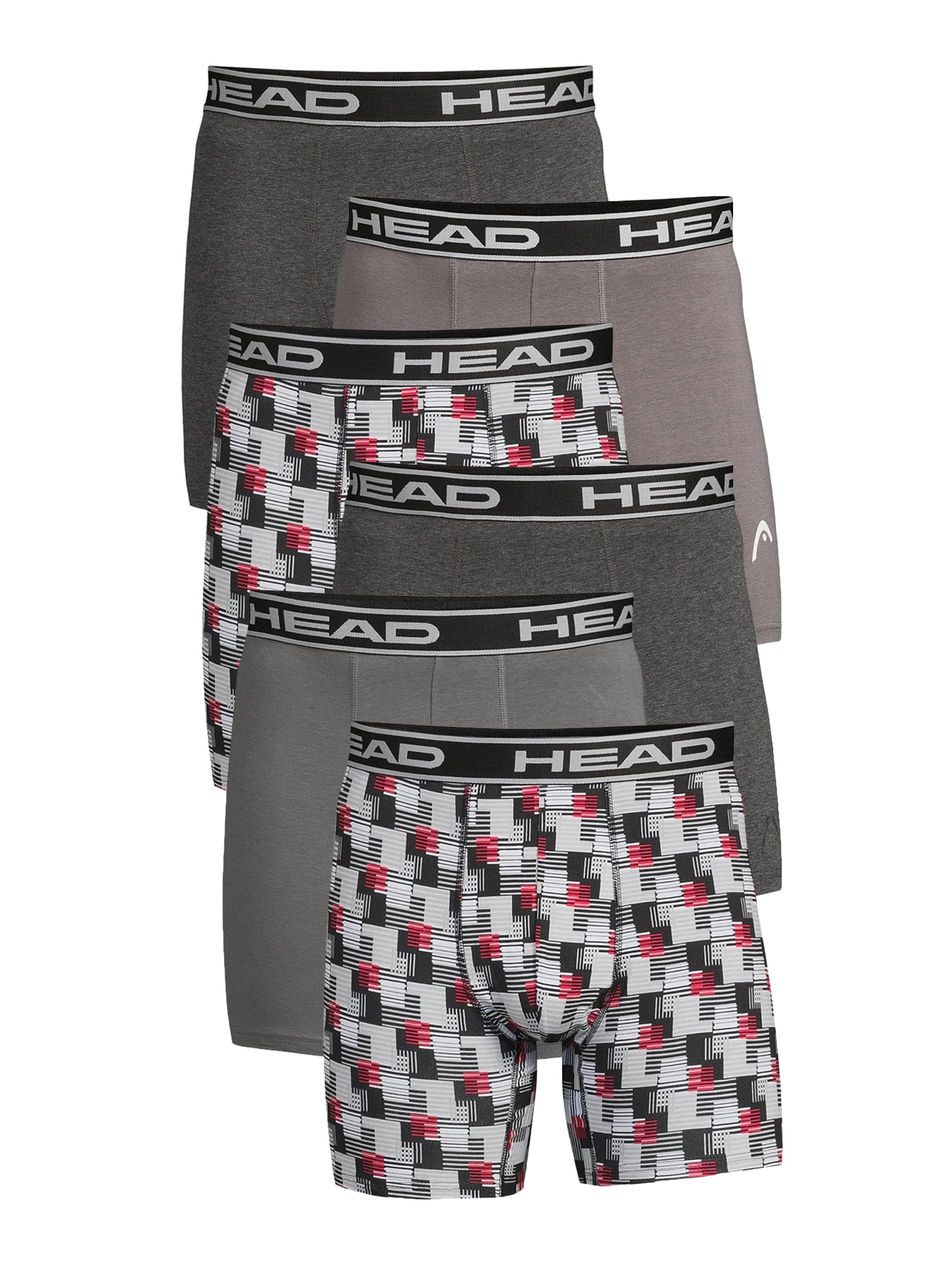 Head Men's Cotton Stretch Boxer Briefs, 6-Pack - Walmart.com