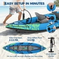 AIKKYS 2 Person Inflatable Kayak,12.5FT Fishing Kayak for Adults ...