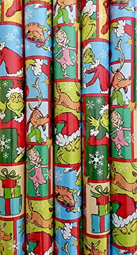The Grinch That Stole Christmas - Large Gift Wrapping Paper - 70 Sq Ft ...