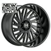 24x14 Hostile H113 Rage Blade Cut (Blk Milled) Wheel 6x5.5 (-76mm ...