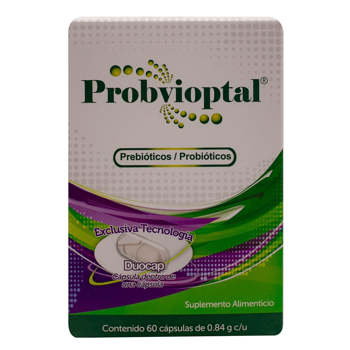 Prebióticos/Probióticos 60 cáps. de .84 g c/u Probvioptal Suplemento ...