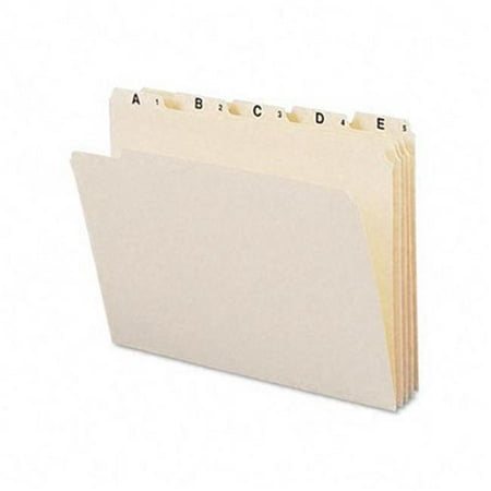 Indexed File Folders- 1/5 Cut- Indexed A-Z- Top Tab- Ltr- Manila- 25 ...