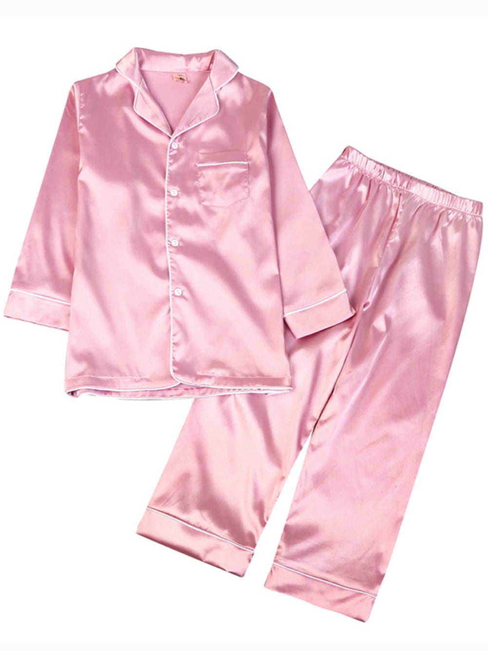 Actoyo Child Big Boy Girl Silk Pajamas Pyjamas Pjs Satin Set Sleepwear ...