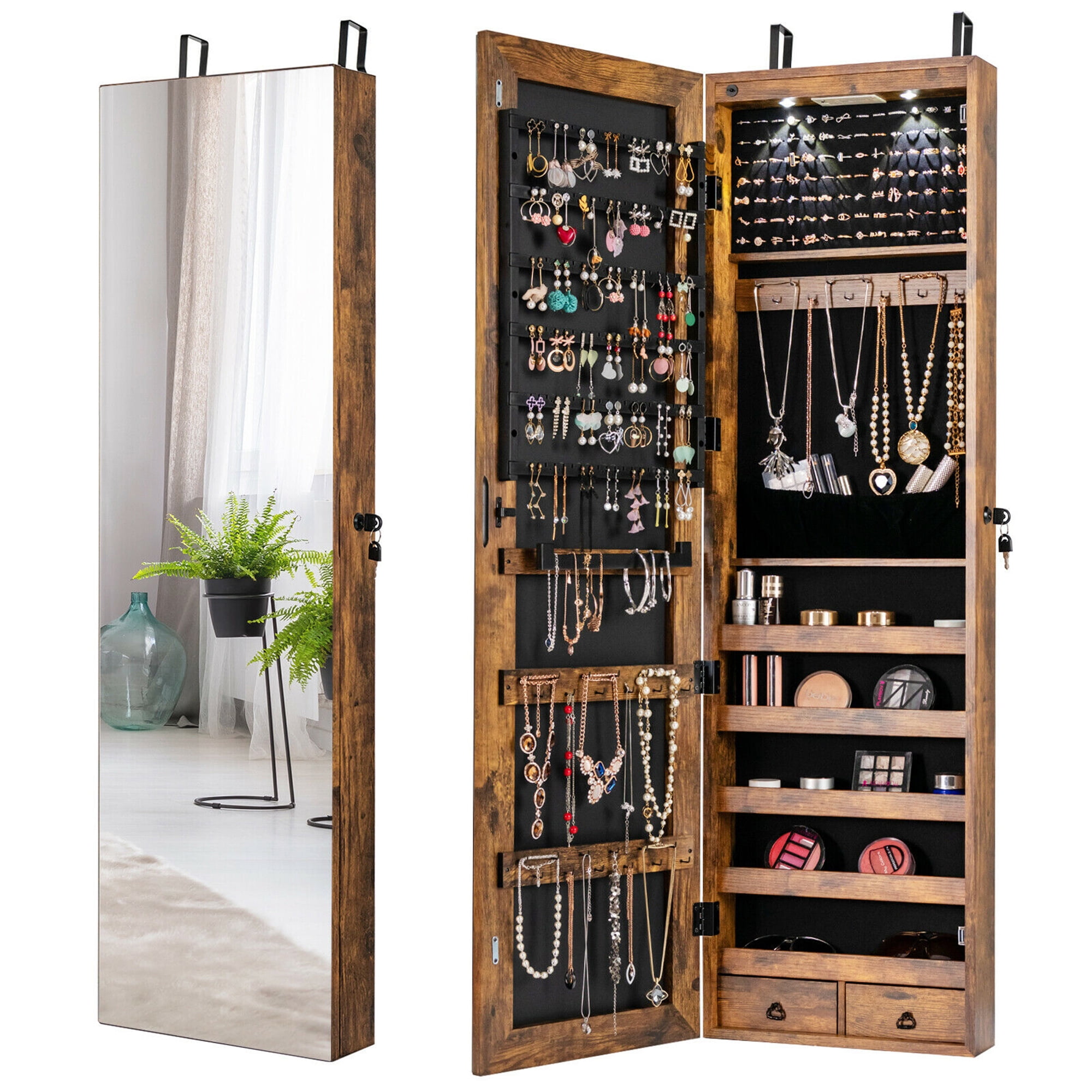 Click here for Gymax Wall & Door Mounted Jewelry Storage Cabinet... prices