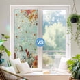 Autumn Pumpkin Window Privacy Film, Orange White Fruits Fall Maple Leaf ...