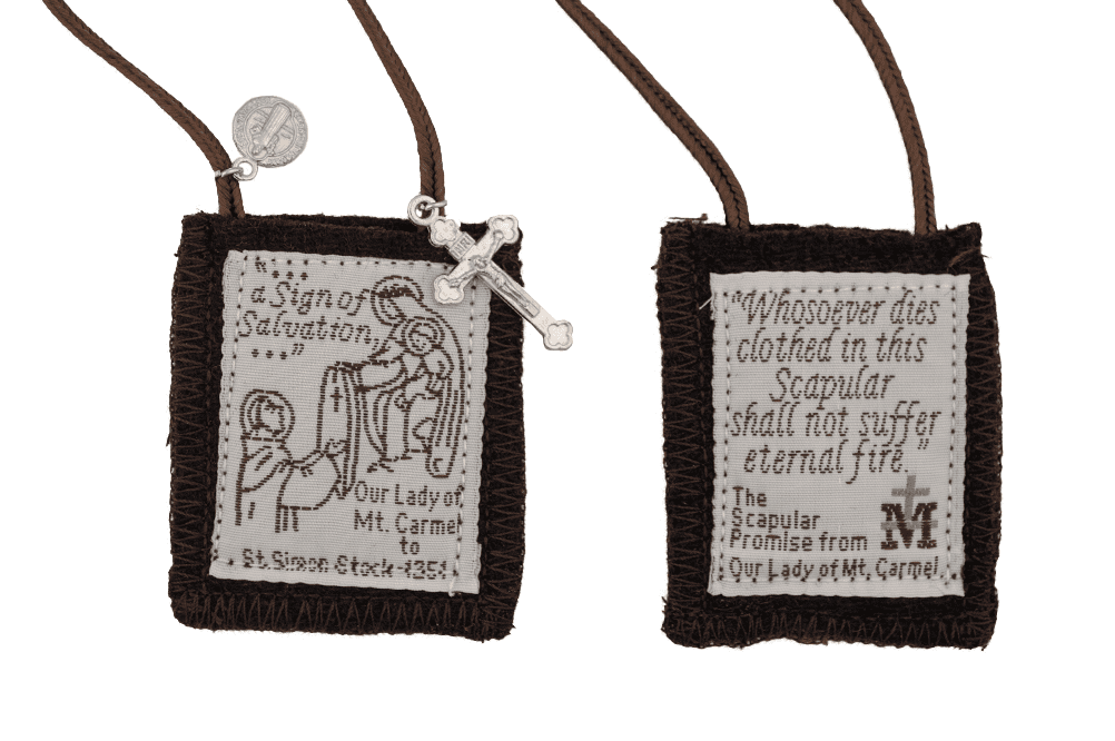 Catholic Holy Figure Saint Scapular (Traditional Brown) - Walmart.com
