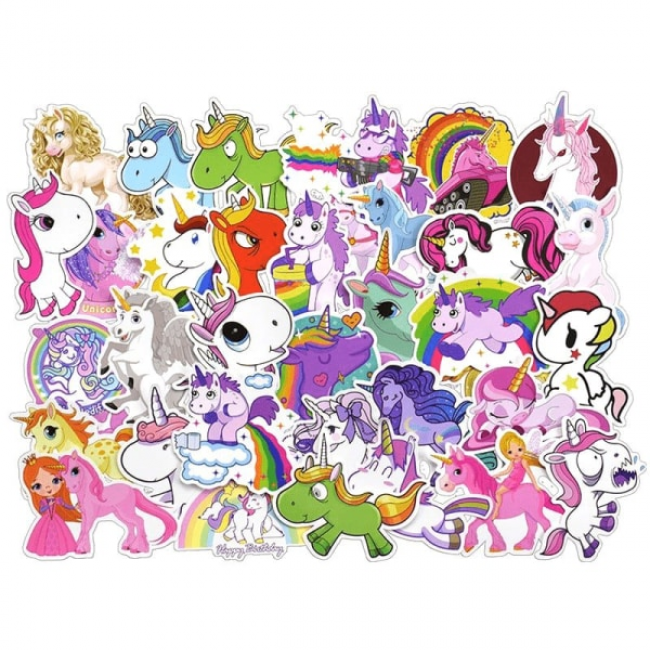 Click here for Queilt Stickers  50 Pack - Unicorn  Multicolour prices
