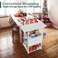 Wrapping Paper Storage Cart with 12 Rolls Wrapping Paper Organizer ...
