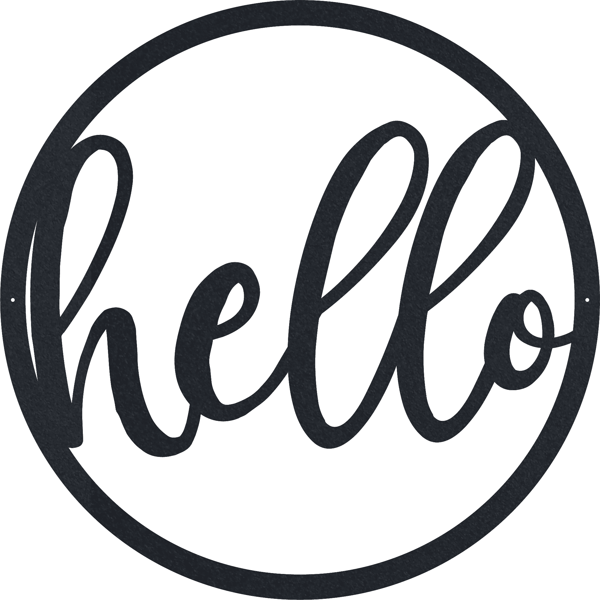 Hello Round Sign - Metal Wall Art - Walmart.com