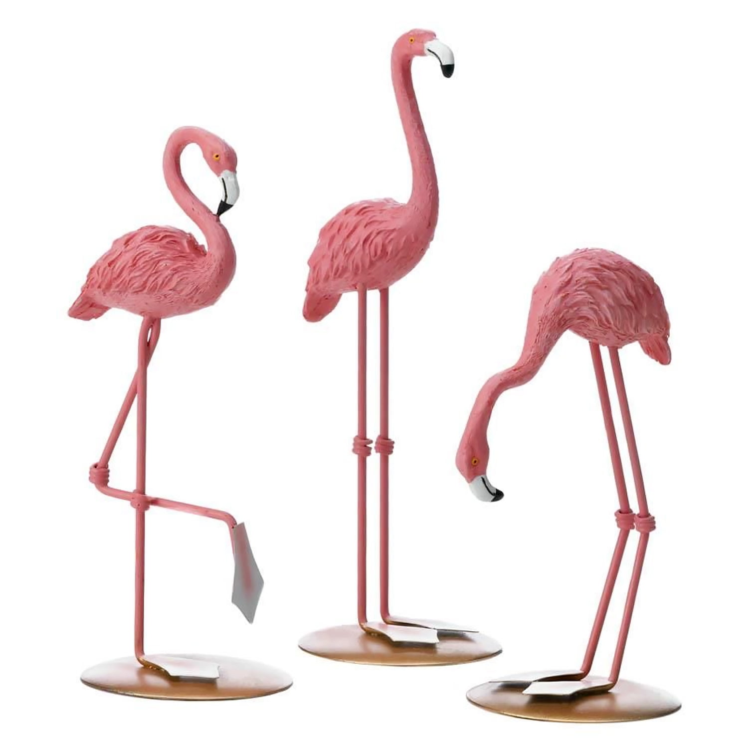Three of A Kind Tabletop Flamingo Trio | Decorative Flamingo Decor ...