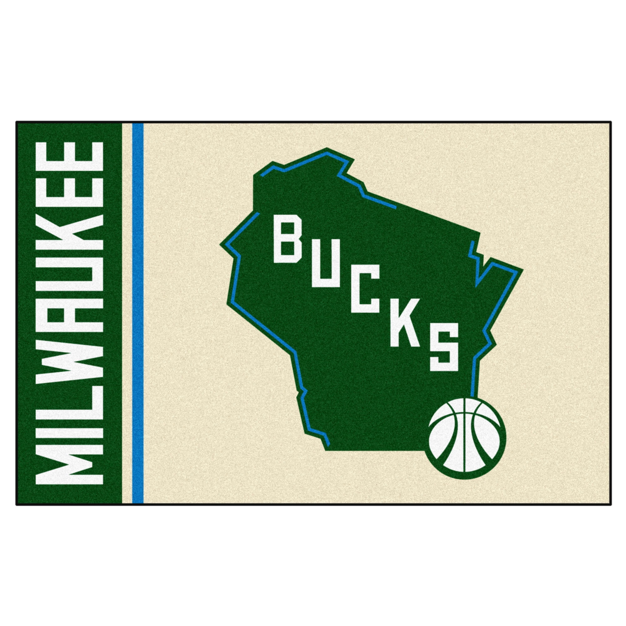 NBA - Milwaukee Bucks Uniform Starter Rug 19"x30" - Walmart.com