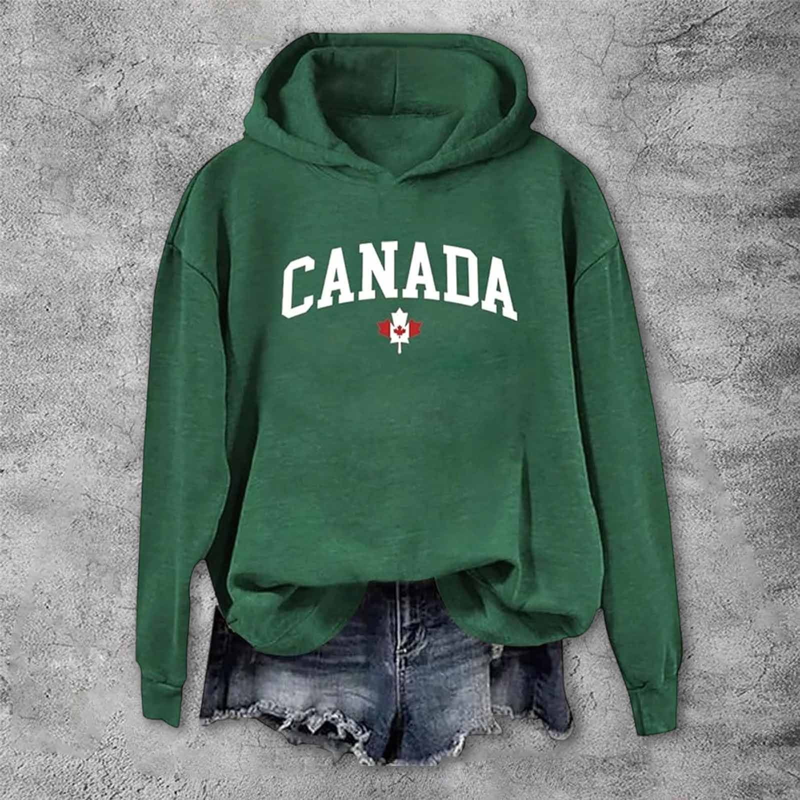 Click here for Prime Picks Apparel Canada Maple Leaf Sweatshirt F... prices