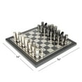 The Novogratz 14" x 4" Silver Aluminum Chess Game Set, 1-Piece ...