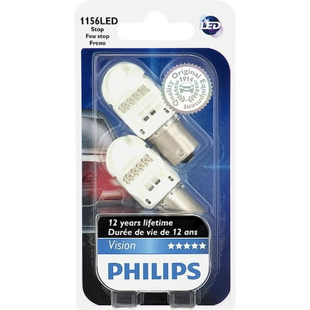 Philips 1156 Red LED P21W Stop and Tail automotive light - 2 Bulbs ...