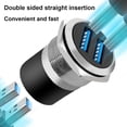 ASIASN-2PCS Dual Ports USB 3.0 Panel Mount Connector, Dual USB 3.0 Data ...