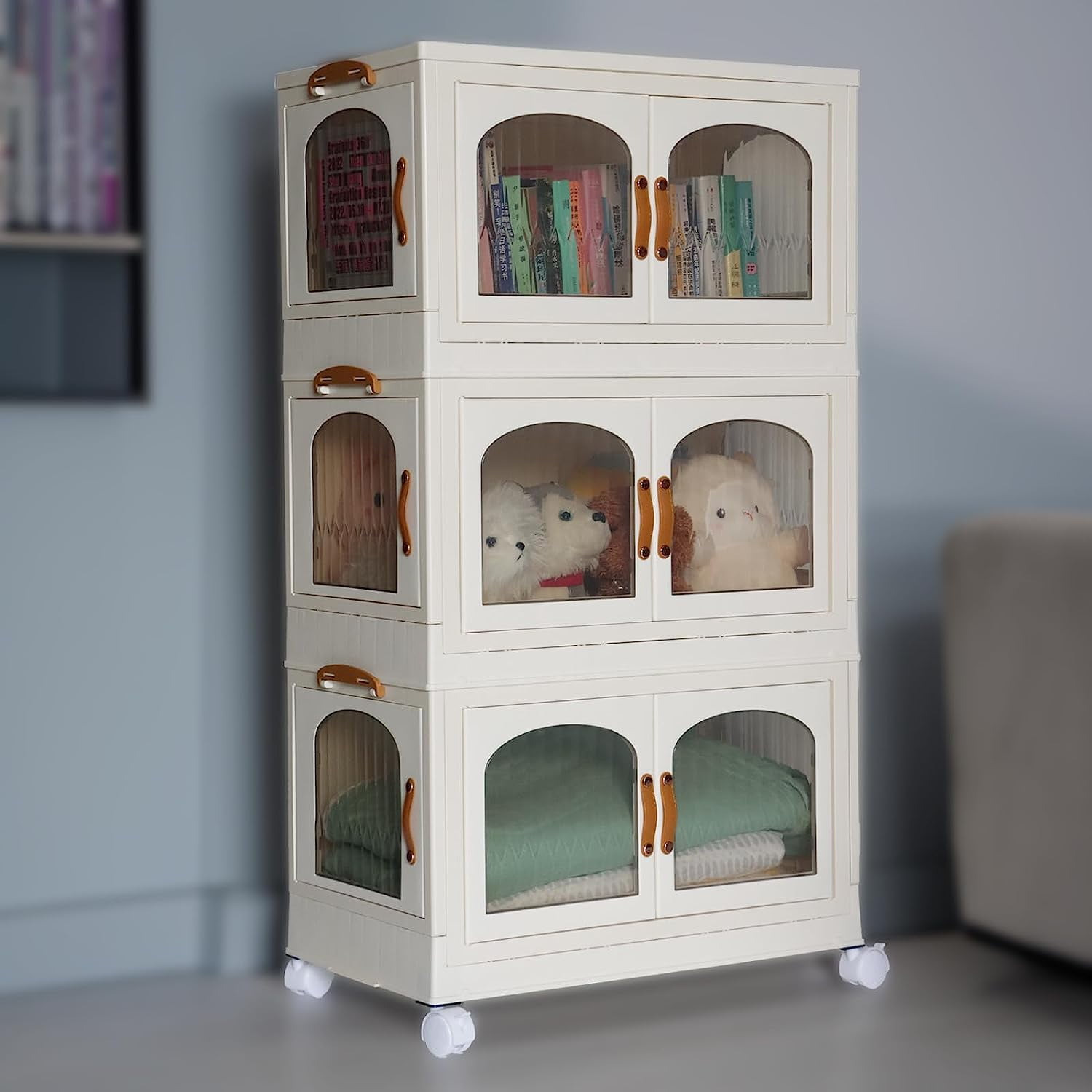 SHMAMT 3 Pack Closet Organizers and Storage, Collapsible Storage Bins ...