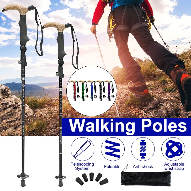 43-51inch T-handle Light Foldable Trekking Pole Multifunctional Outdoor ...