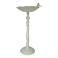 Rustic White Cast Iron Hummingbird Victorian Bird Feeder Bath ...