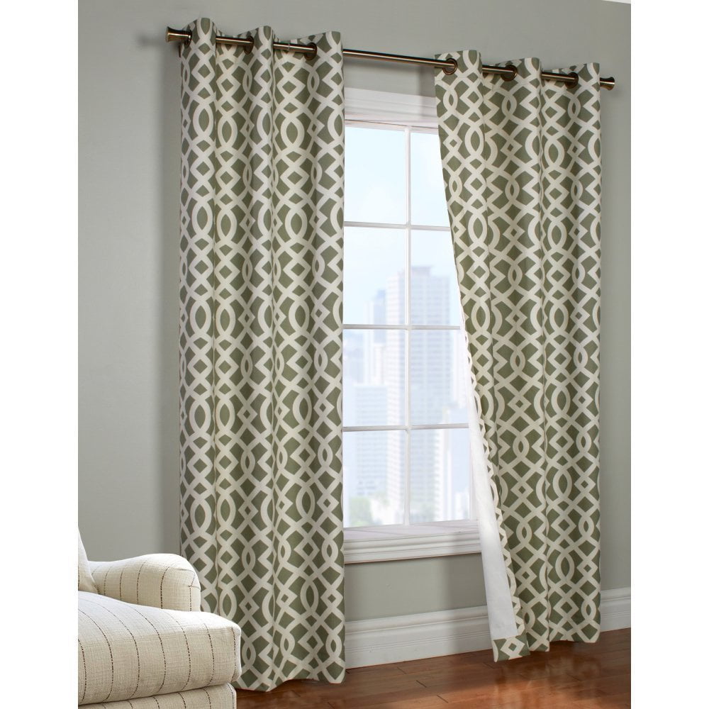 Commonwealth Trellis Printed Thermal Insulated Curtain Panel - Walmart.com