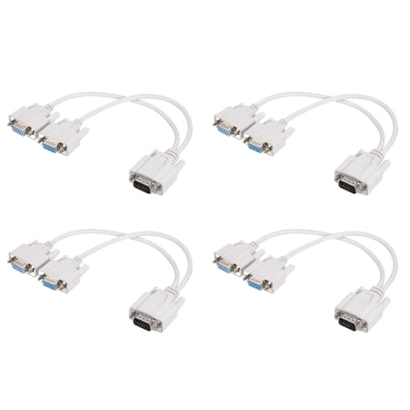 VGA Splitter Cable, VGA 2 Female to VGA 1 Male Cable Adapter Monitor ...