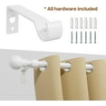 TRAHOO-White Curtain Rods for Windows 66 to 120, Adjustable Long ...