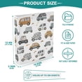 ALAZA Cartoon Trucks Leopard Hardcover 3 Ring Binder 1.5" D-Rings with ...