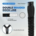 "Five Oceans 4-Pack 3/8"" x 15' Dock Lines, Marine-Grade Double Braided ...