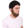 HPO Adult Men's Chin Curtain Style Long Beard Set Brown Cosplay Beard ...