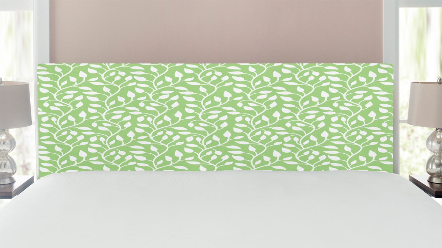 Spring Headboard, Modern Design Leaf Pattern Illustration Park Season ...