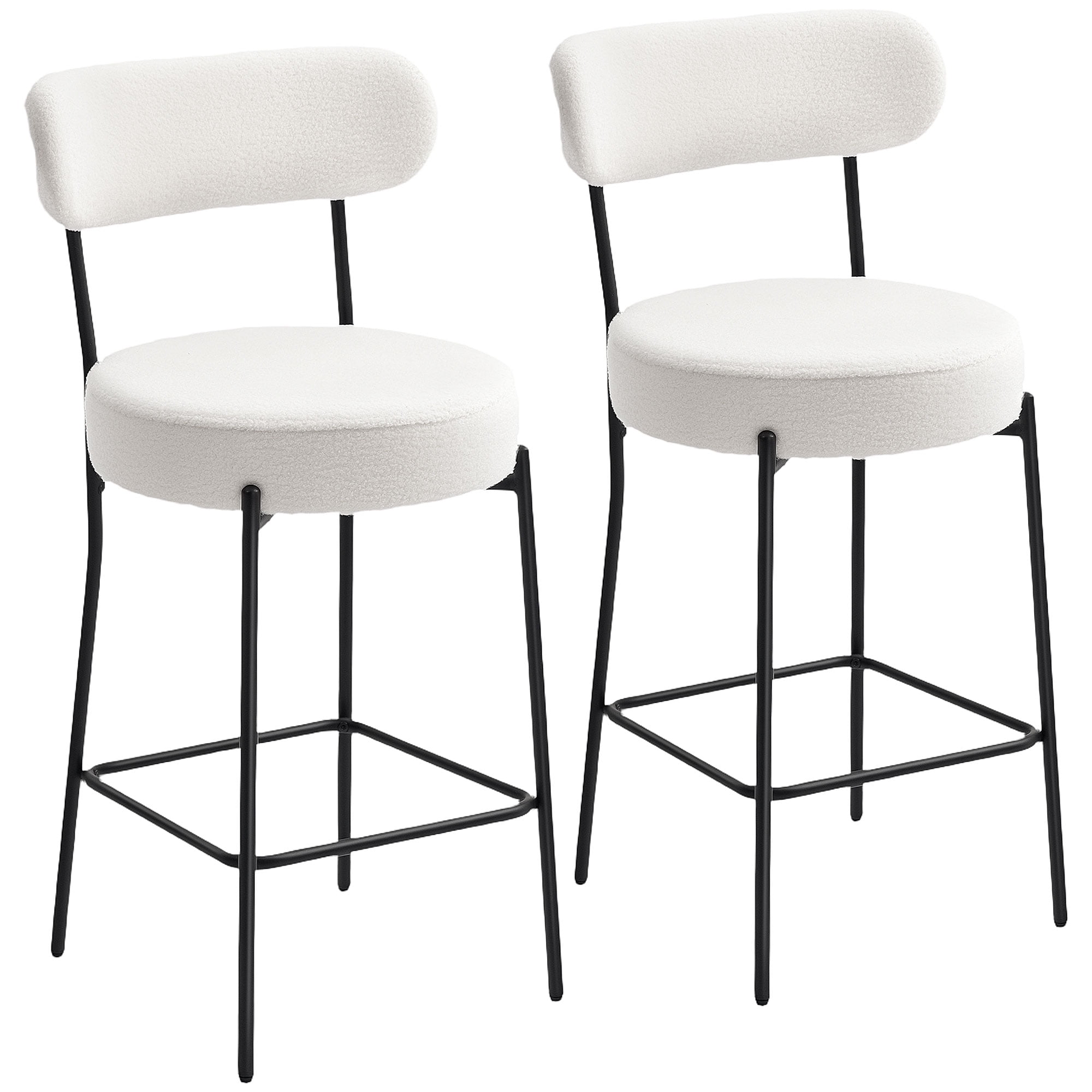 Click here for Homcom Modern Bar Stools Set Of 2 27 Counter Heigh... prices
