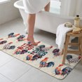 Anniversary USA Flag Bathroom Runner Rugs Non Slip Washable Absorbent ...