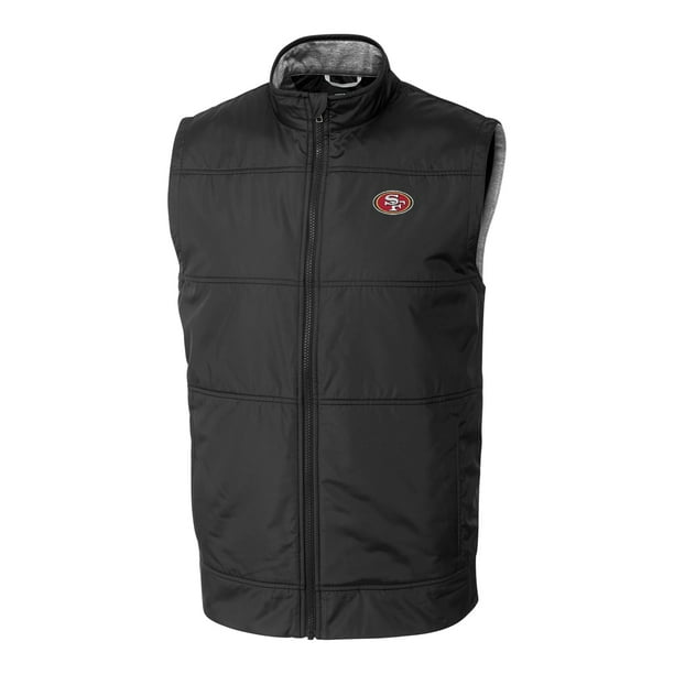 San Francisco 49ers Cutter And Buck Big And Tall Stealth Full Zip Vest