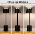 Cordless LED Table Lamp Set of 2, Portable Rechargeable Desk Lamp ...