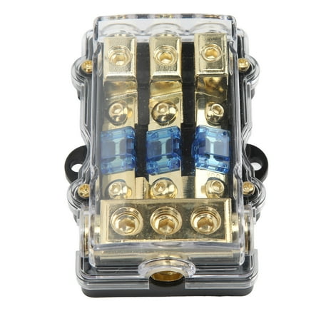 Loewten Car Stereo Fuse Block,60A Fuse Block,Universal 3 Way Car Audio ...