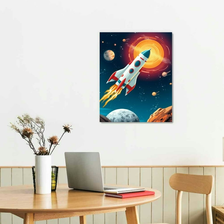 3D Paper Fan Decor Outer Space Classroom Decor Set - 129 Piece Solar ...
